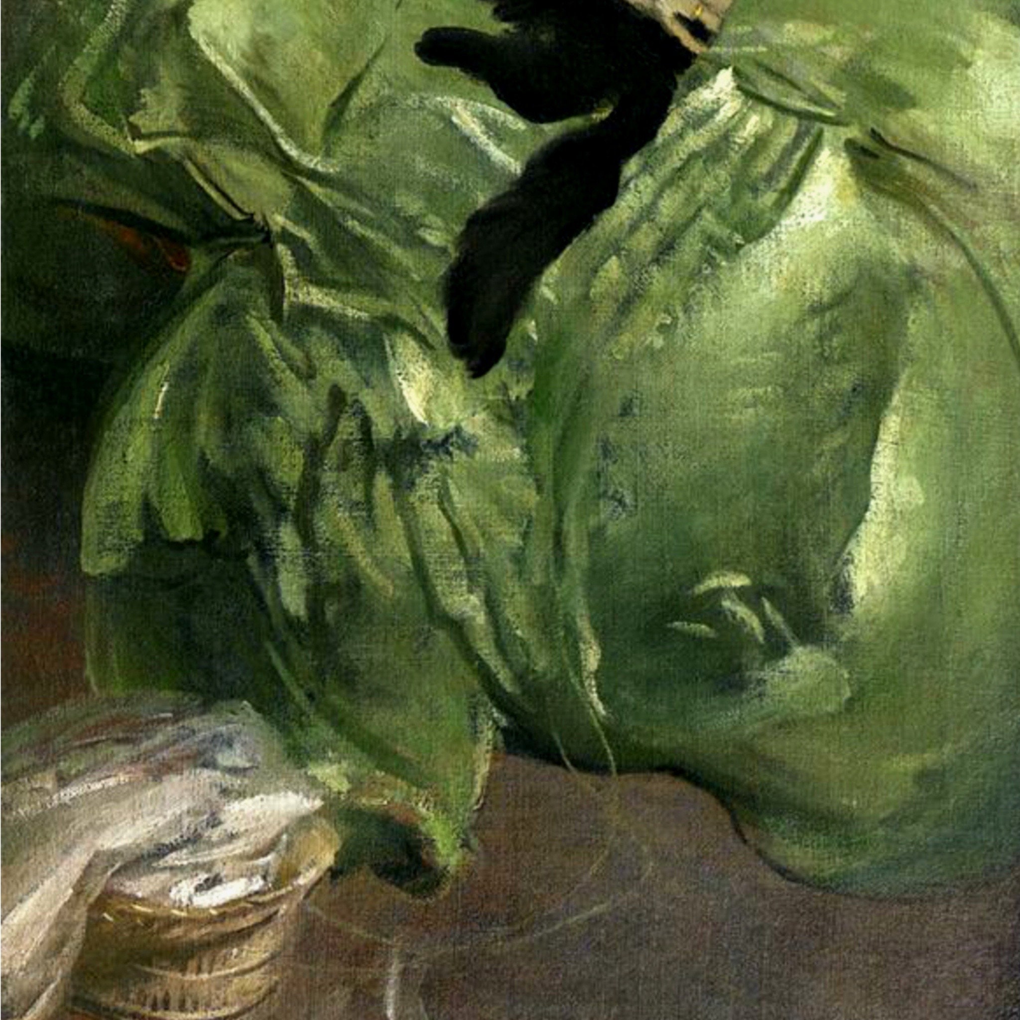 Woman in Green Dress With Black Cat John White Alexander - Etsy