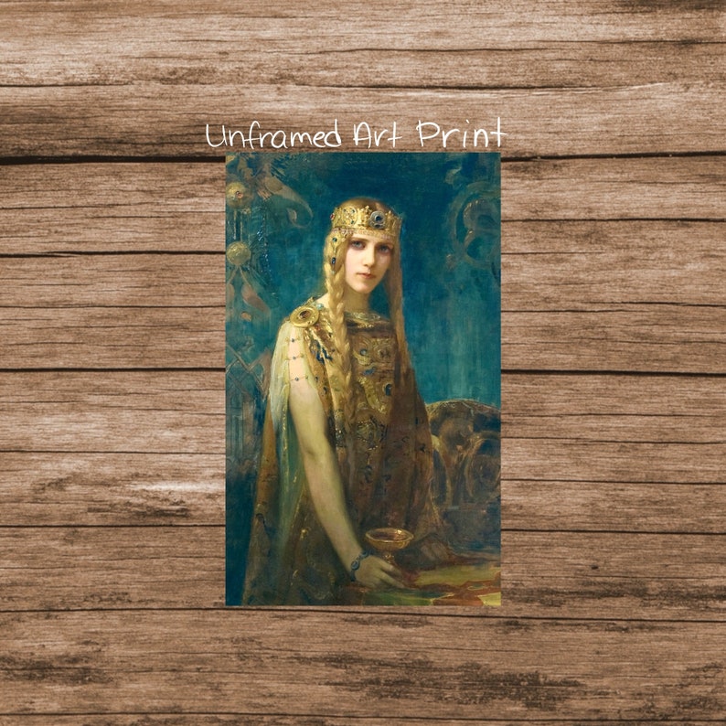 Isolde, the Celt Princess, Art Deco Art Print, Art Nouveau, Celtic ...