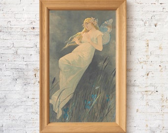 Alphonse Mucha Iris - Etsy