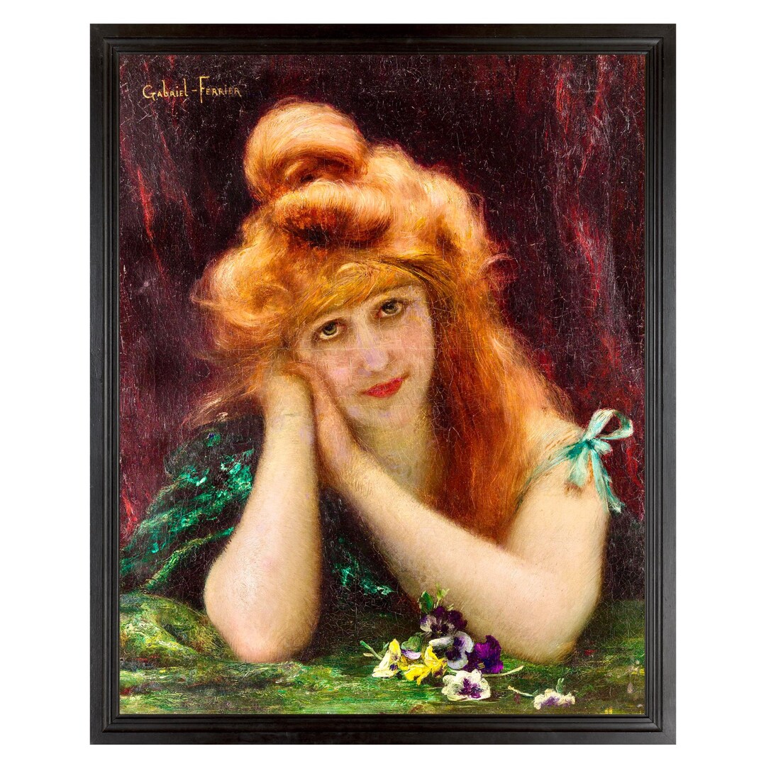 Vibrant Smiling French Female Portrait, Extremely Cracked, Gabriel ...