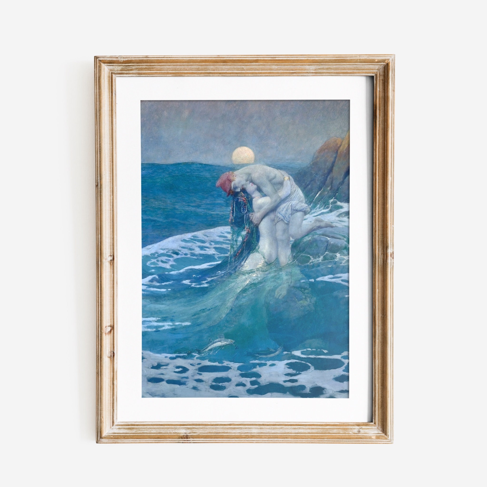 Vintage Mermaid Illustration Art Print, Howard Pyle, Antique Art ...