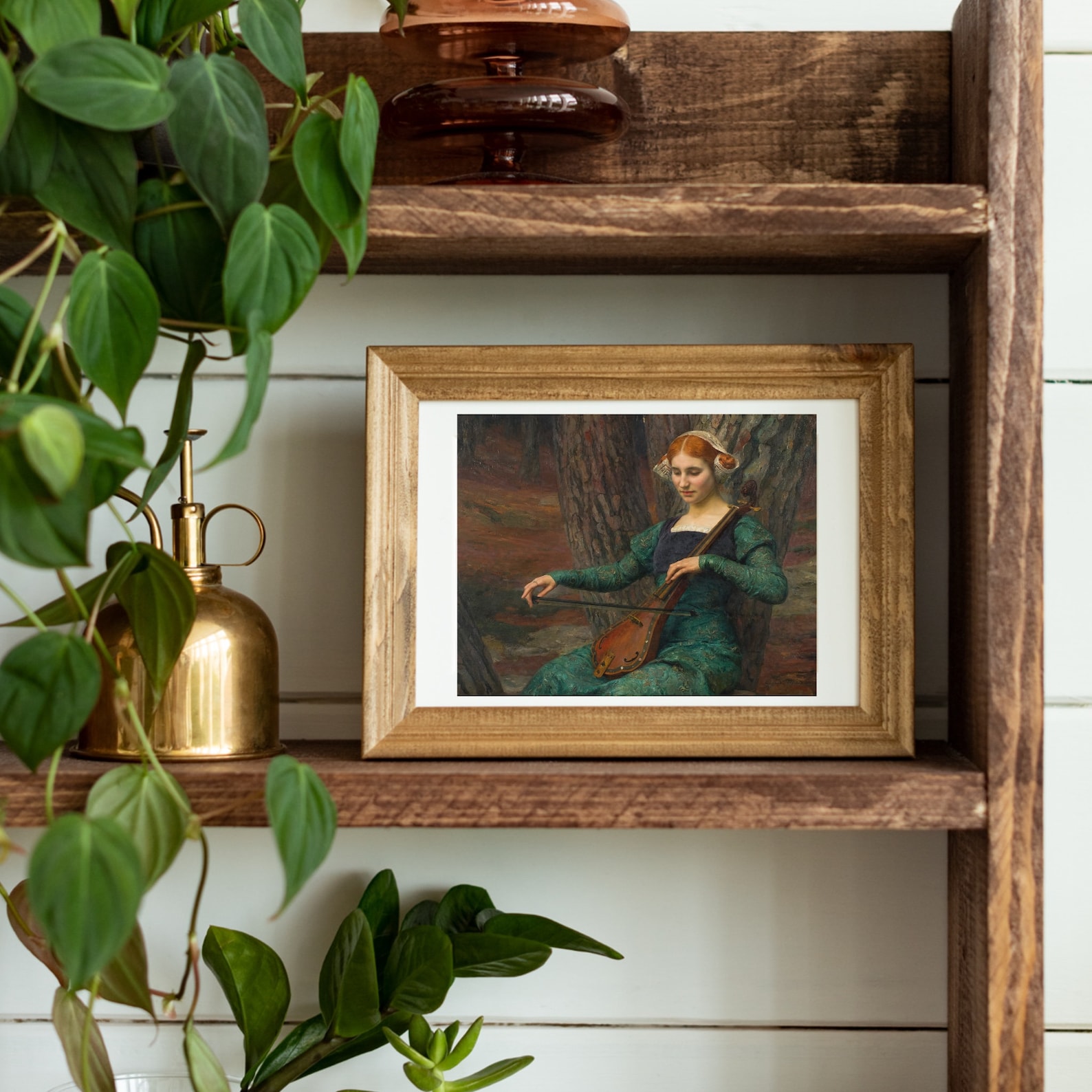 Pre-raphaelite Medieval Maiden Playing Music, Edgard Maxence , High ...