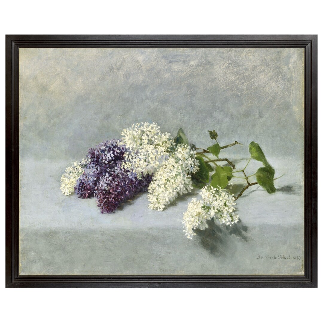 Victorian Painting of Lilacs, Lilacs Art Print, High Quality Fine Art ...