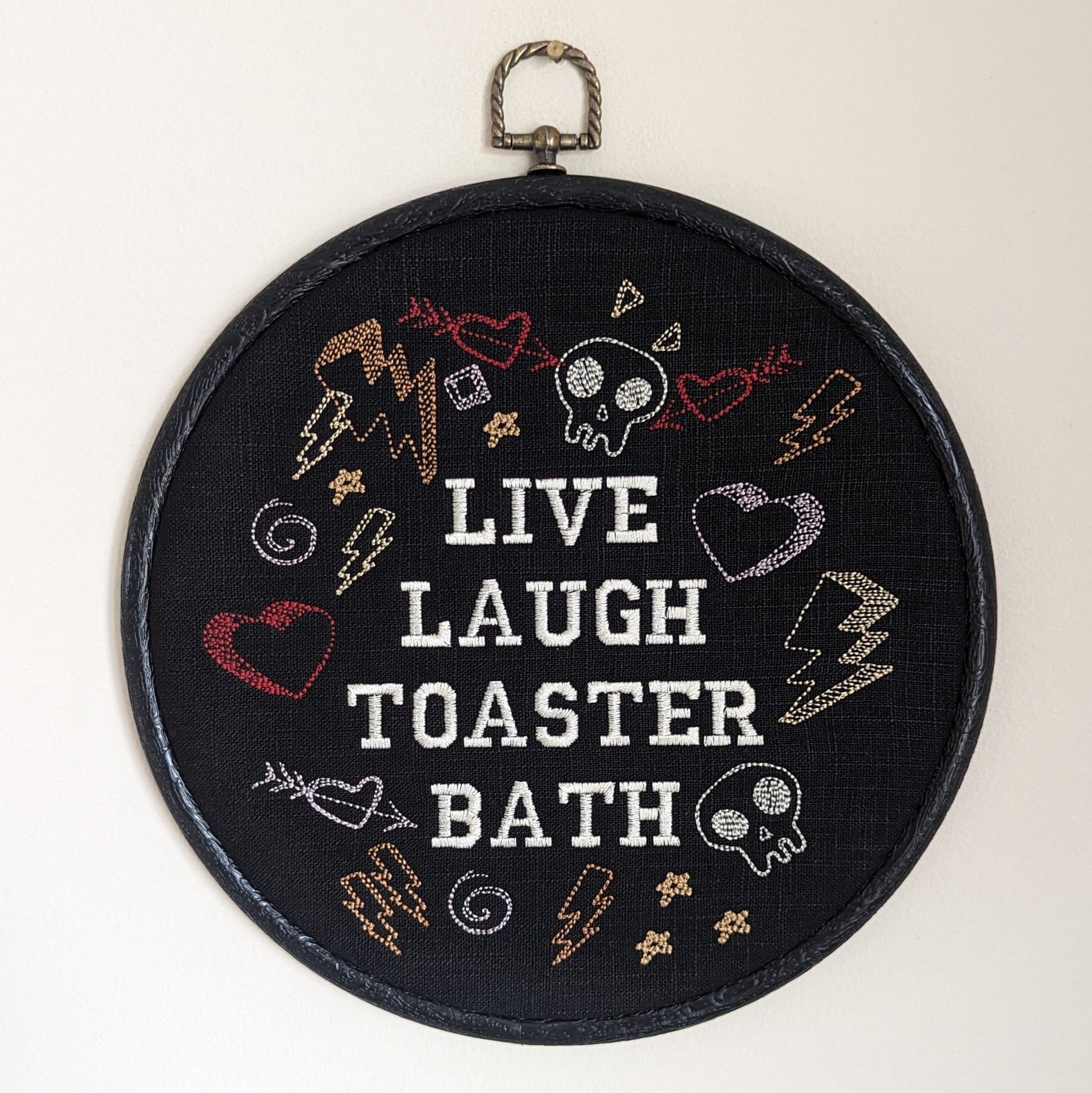 Live Laugh Toaster Bath. Machine Embroidery 8" Hoop. Sassy, Feminist ...