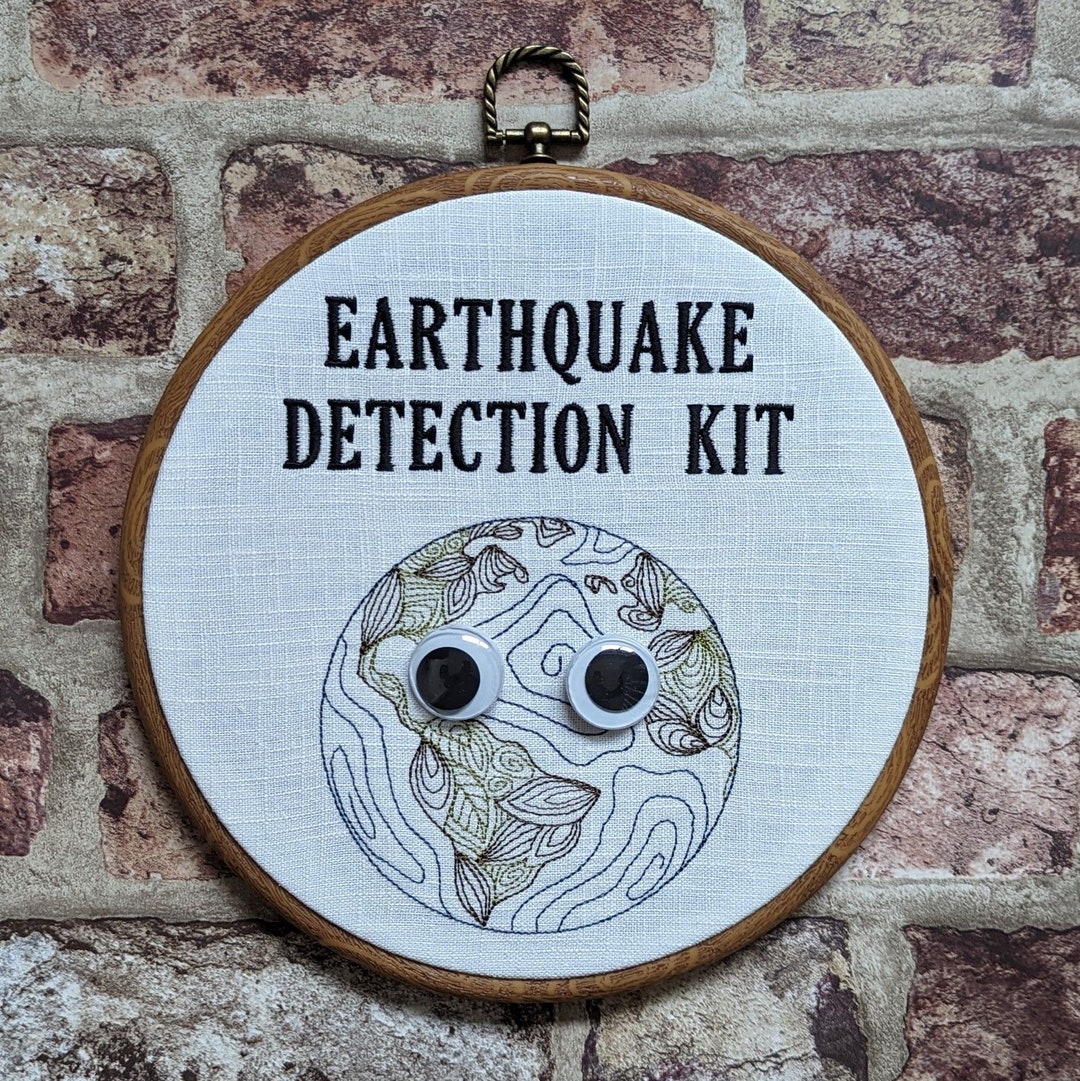 Earthquake Detection Kit. Machine Embroidered 8 Earthquake Detection Kit. Machine Embroidered 8