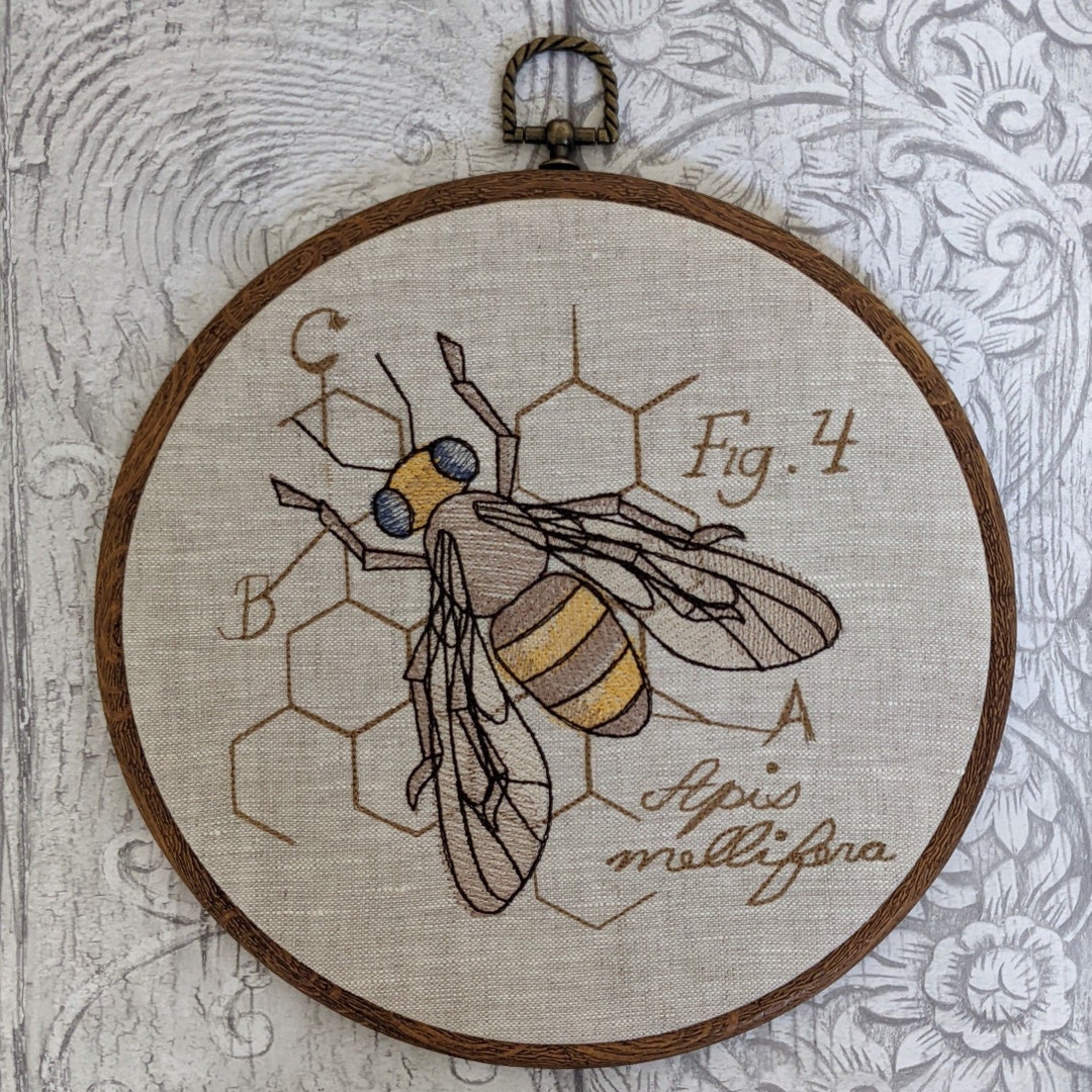Menagerie Honey Bee Diagram. Machine Embroidery 8 Hoop. - Etsy