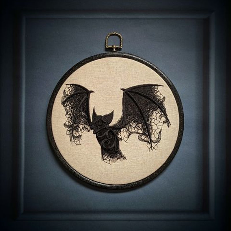 Bat Embroidery - Etsy