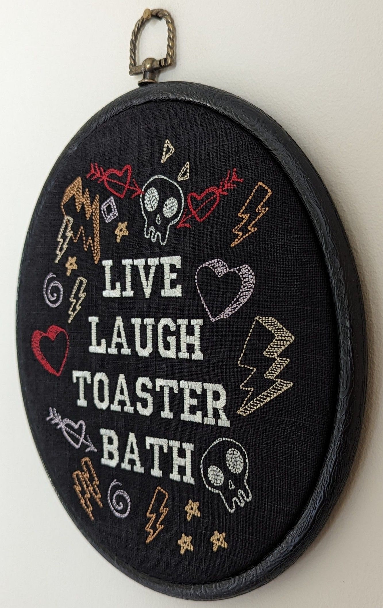 Live Laugh Toaster Bath. Machine Embroidery 8" Hoop. Sassy, Feminist ...