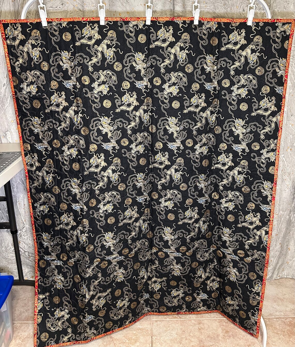 Kimono Paper Piecing Quilted Throw Blanket - Etsy