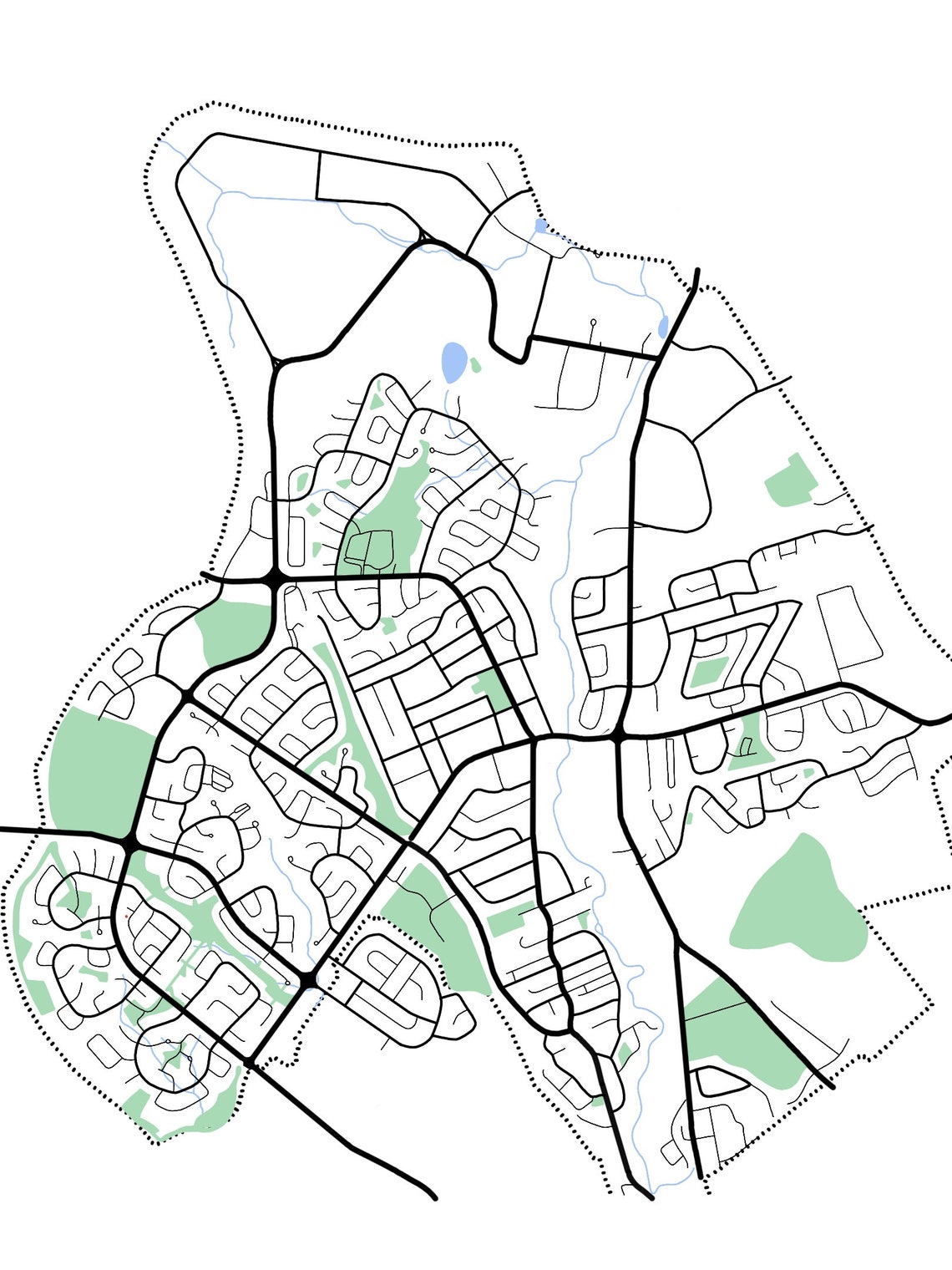 Custom Lined Map - Etsy