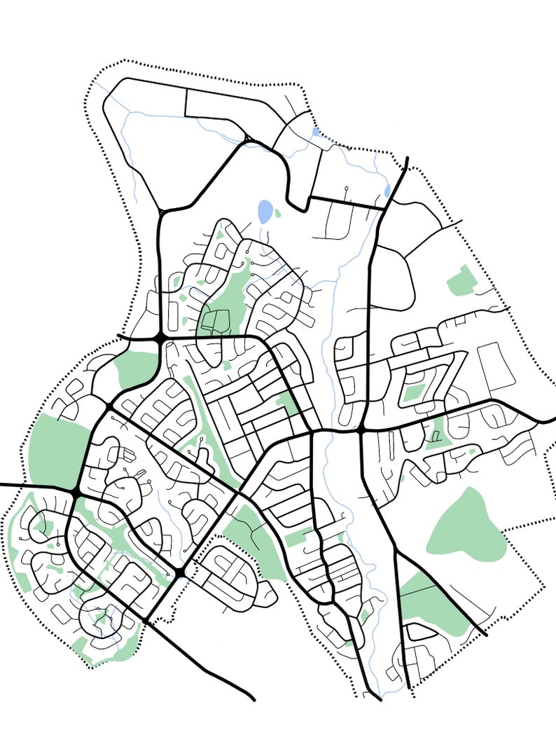 Custom Lined Map - Etsy