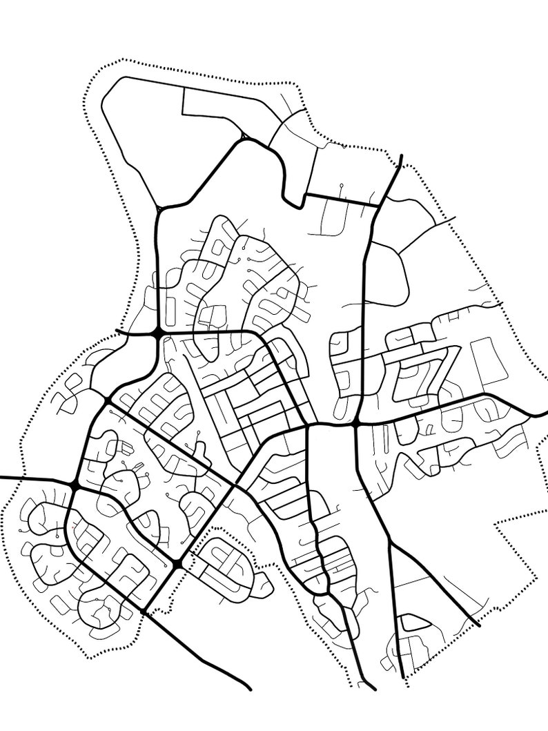 Custom Lined Map - Etsy