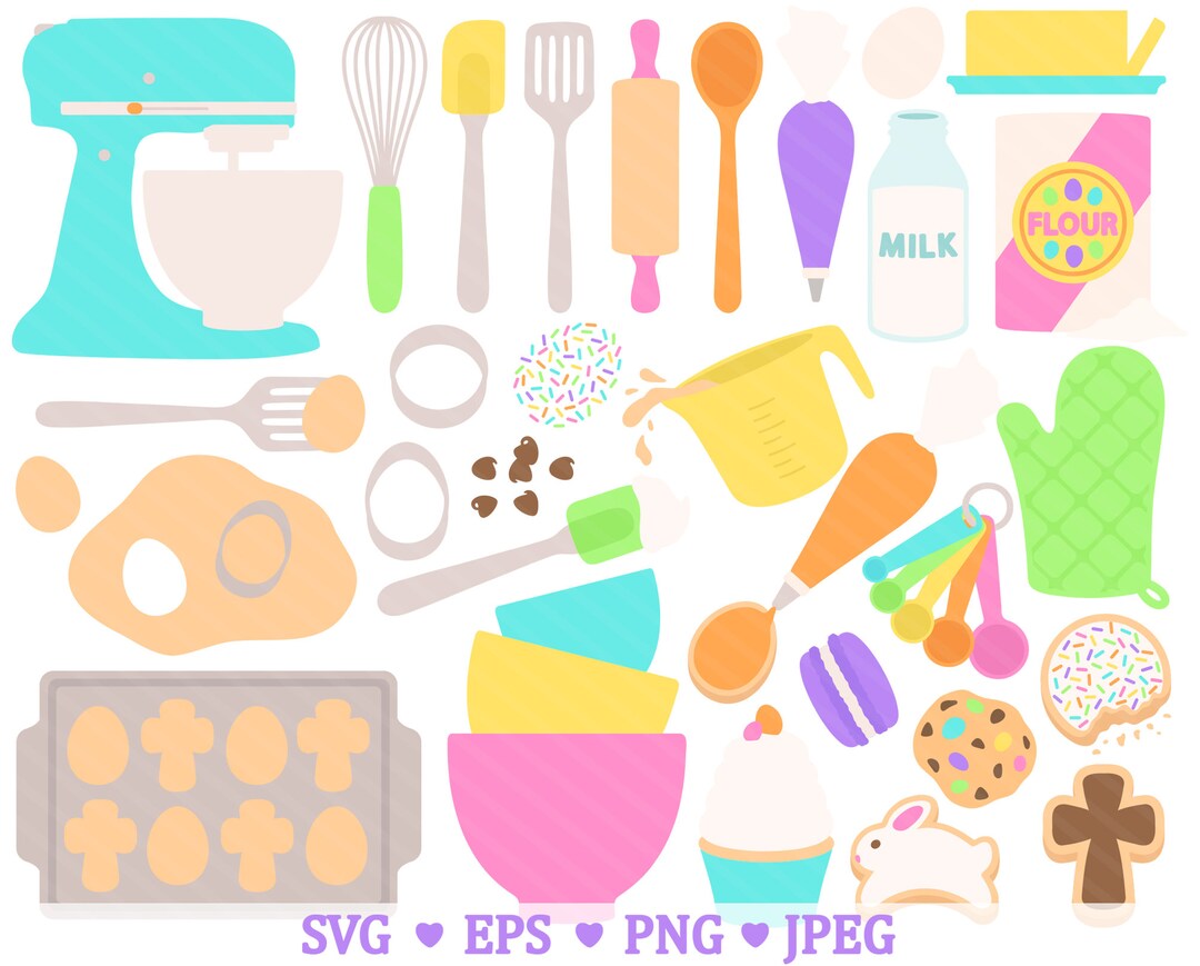 Easter Baking SVG Clipart Cookie Mixer Frosting Icing - Etsy