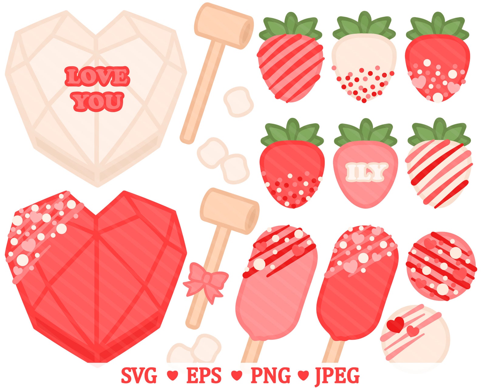 Valentine Breakable Heart SVG Clipart Valentines Day Chocolate ...