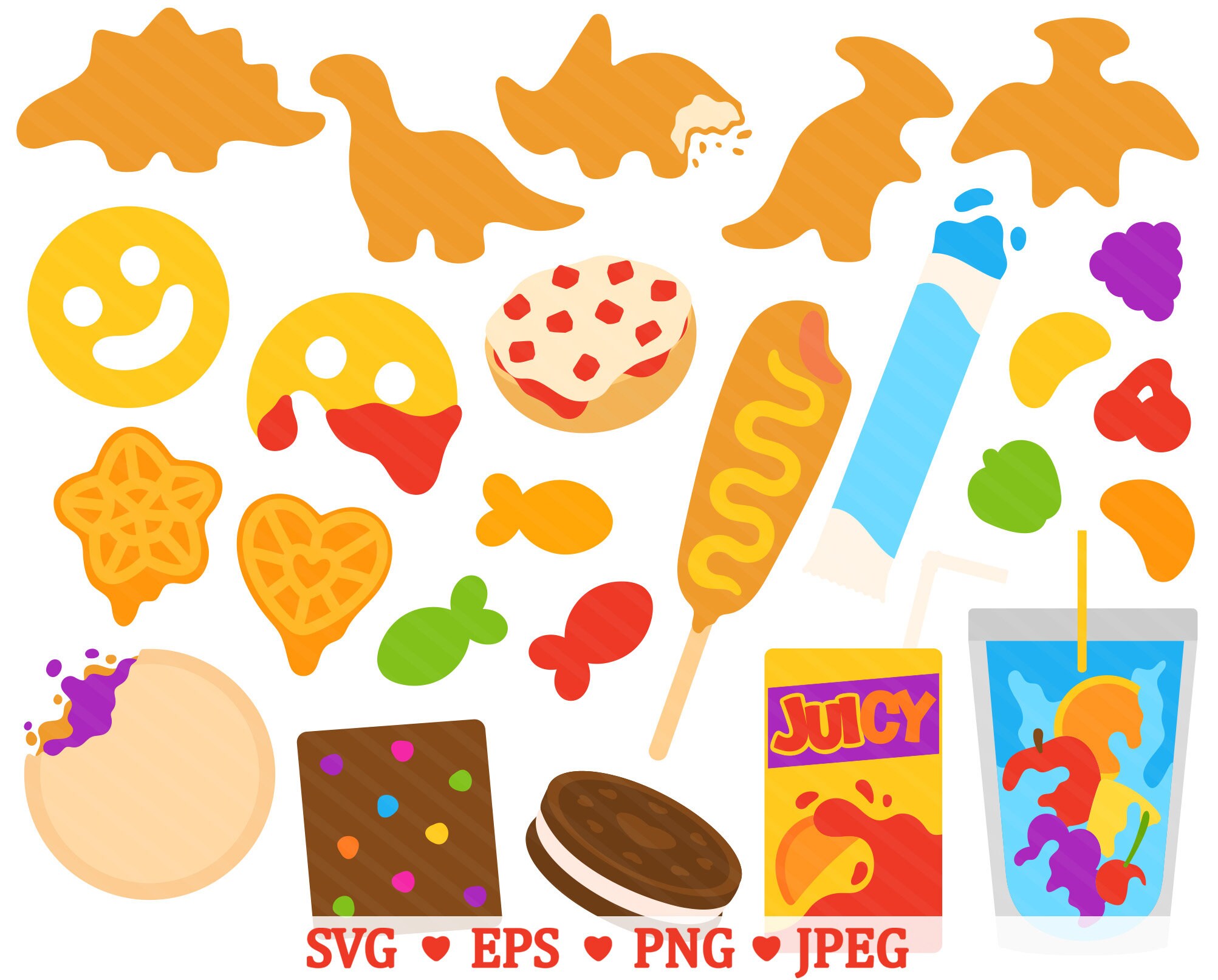 Dinosaur Chicken Nuggets And Smiley Fries