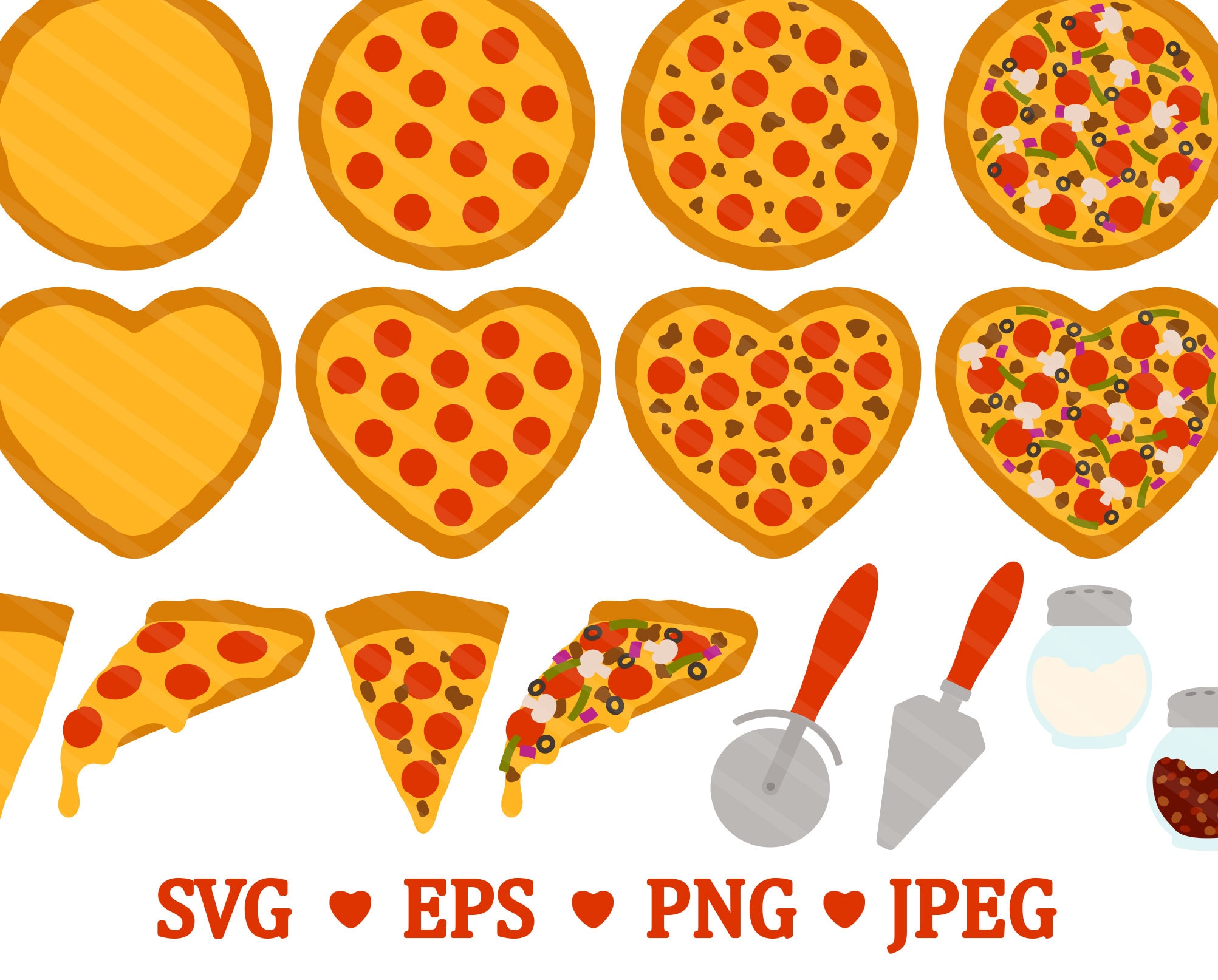 Pizza Heart Transparent