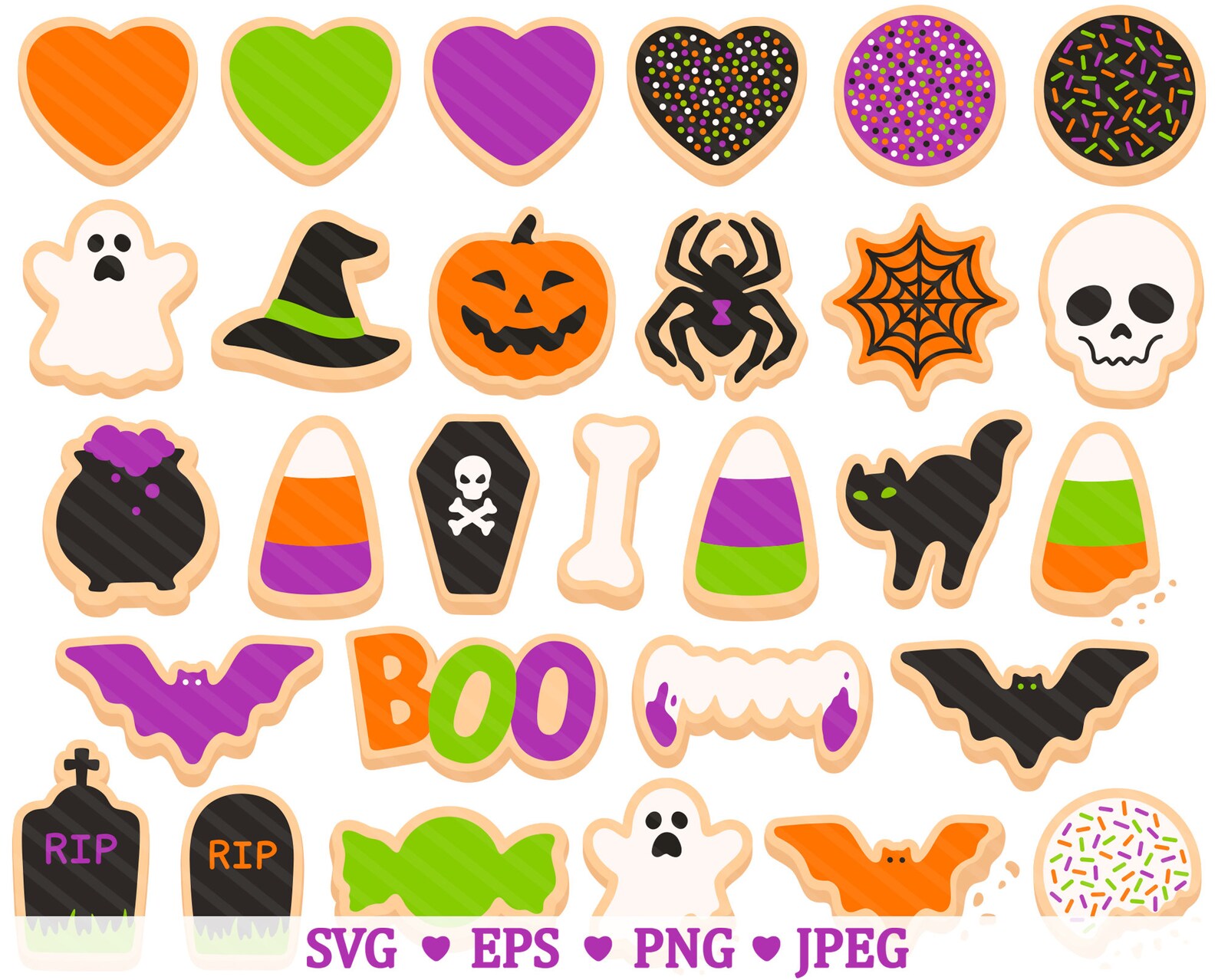 Halloween Cookie SVG Clipart Baking Bakery Dessert Pumpkin | Etsy