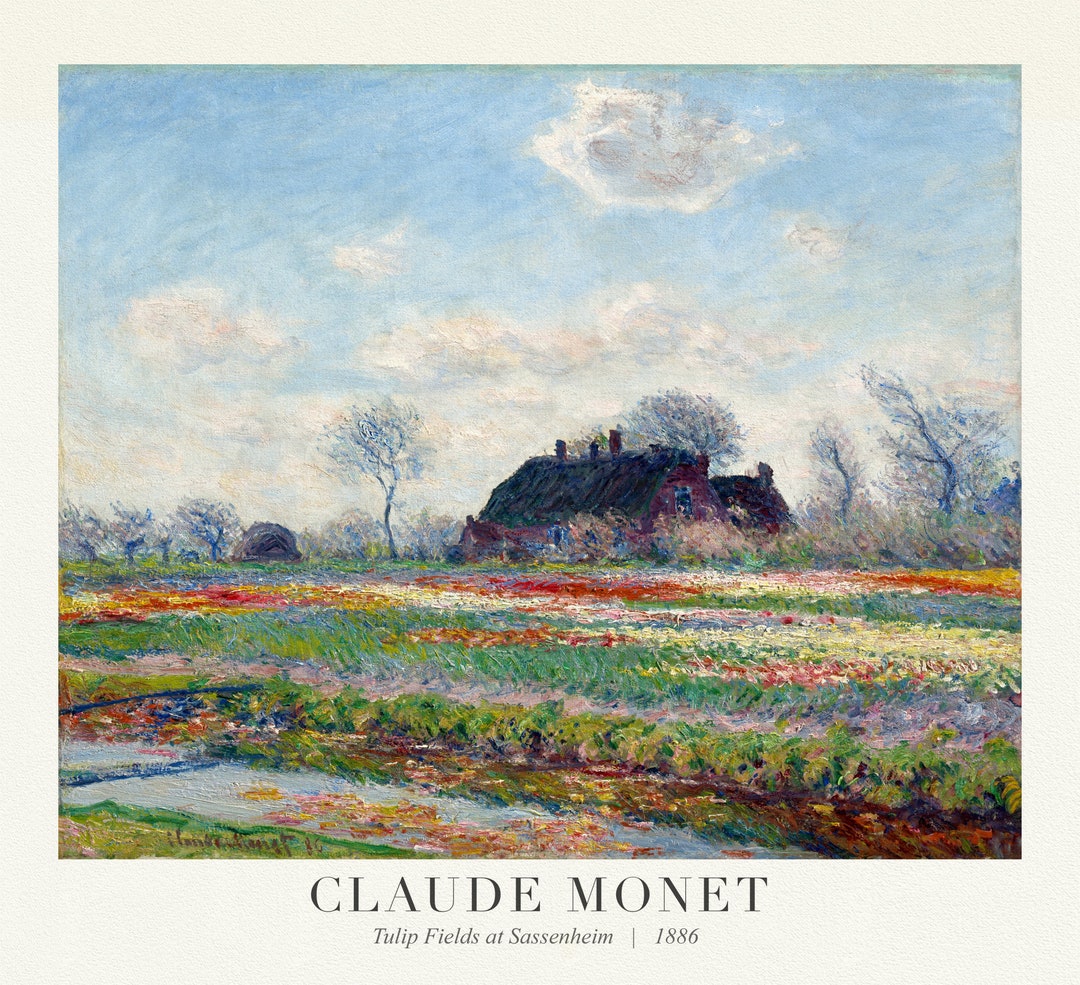 Claude Monet 83, Tulip Fields at Sassenheim, 1886, Art Print (giclee ...