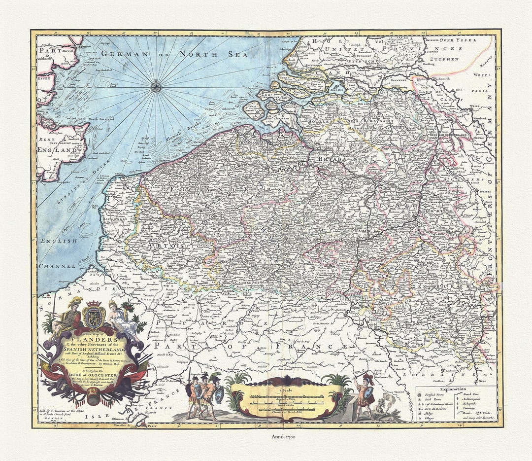 Low Countries: A New Map of Flanders & the Other Provinces of the ...