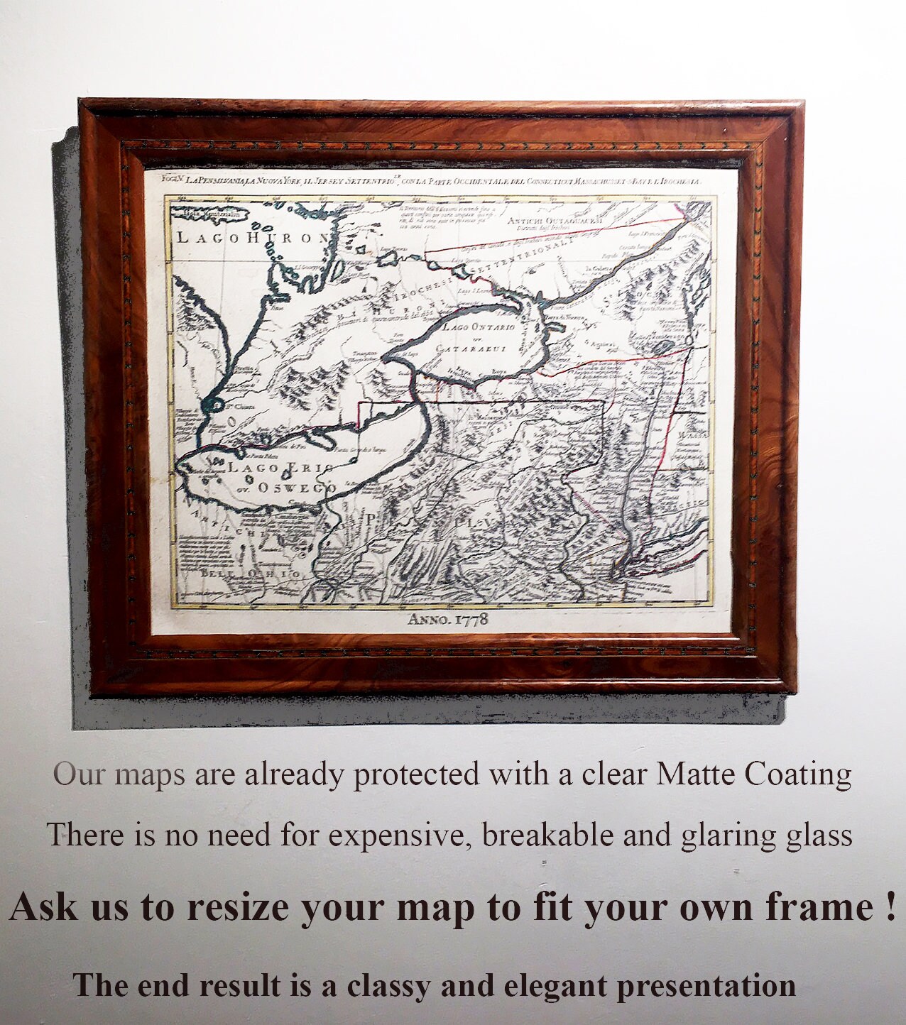 All Our Maps Have a Clear Matte Protective Coating Which | Etsy