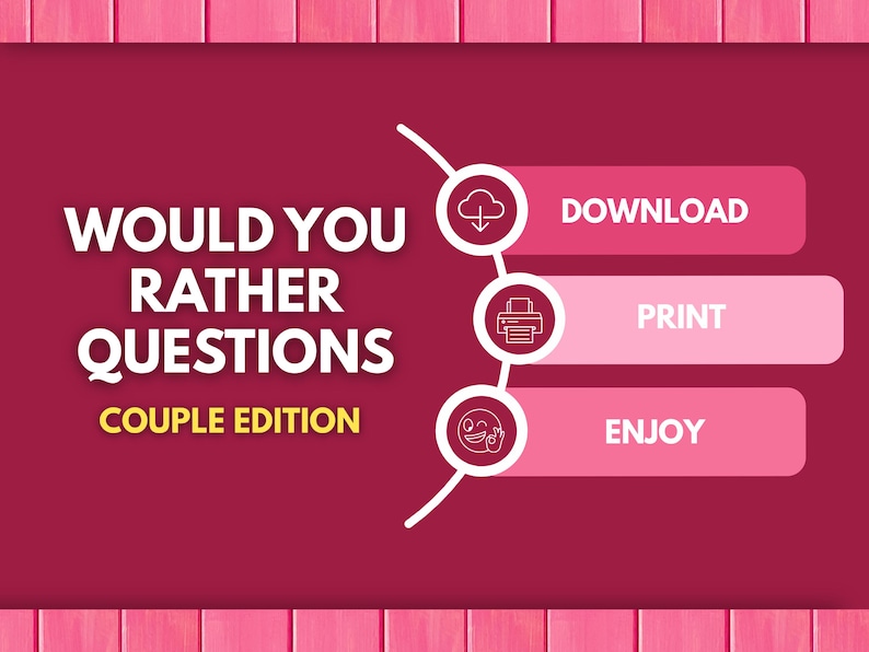 Would You Rather Questions Couple Edition + Free Template (digital ...