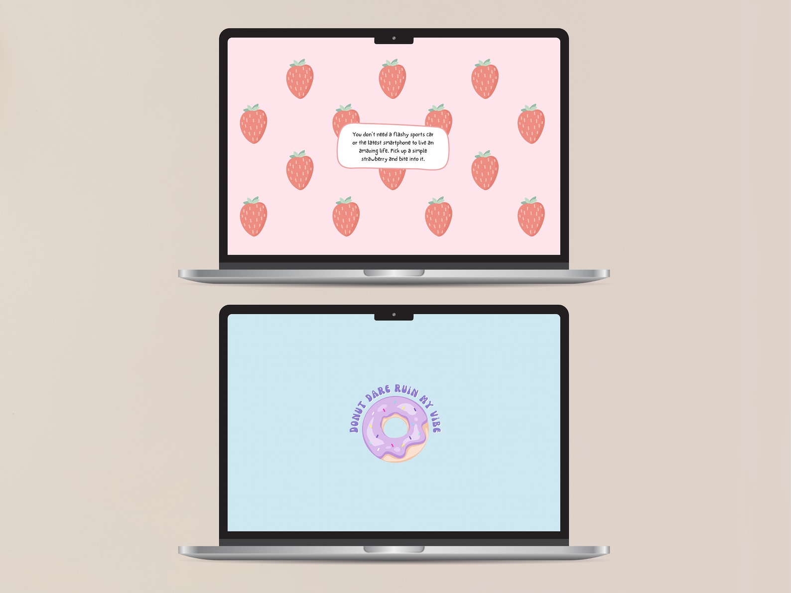 Set of 4 Desktop Wallpaper | Quote Desktop Wallpaper | Cute Wallpaper ...