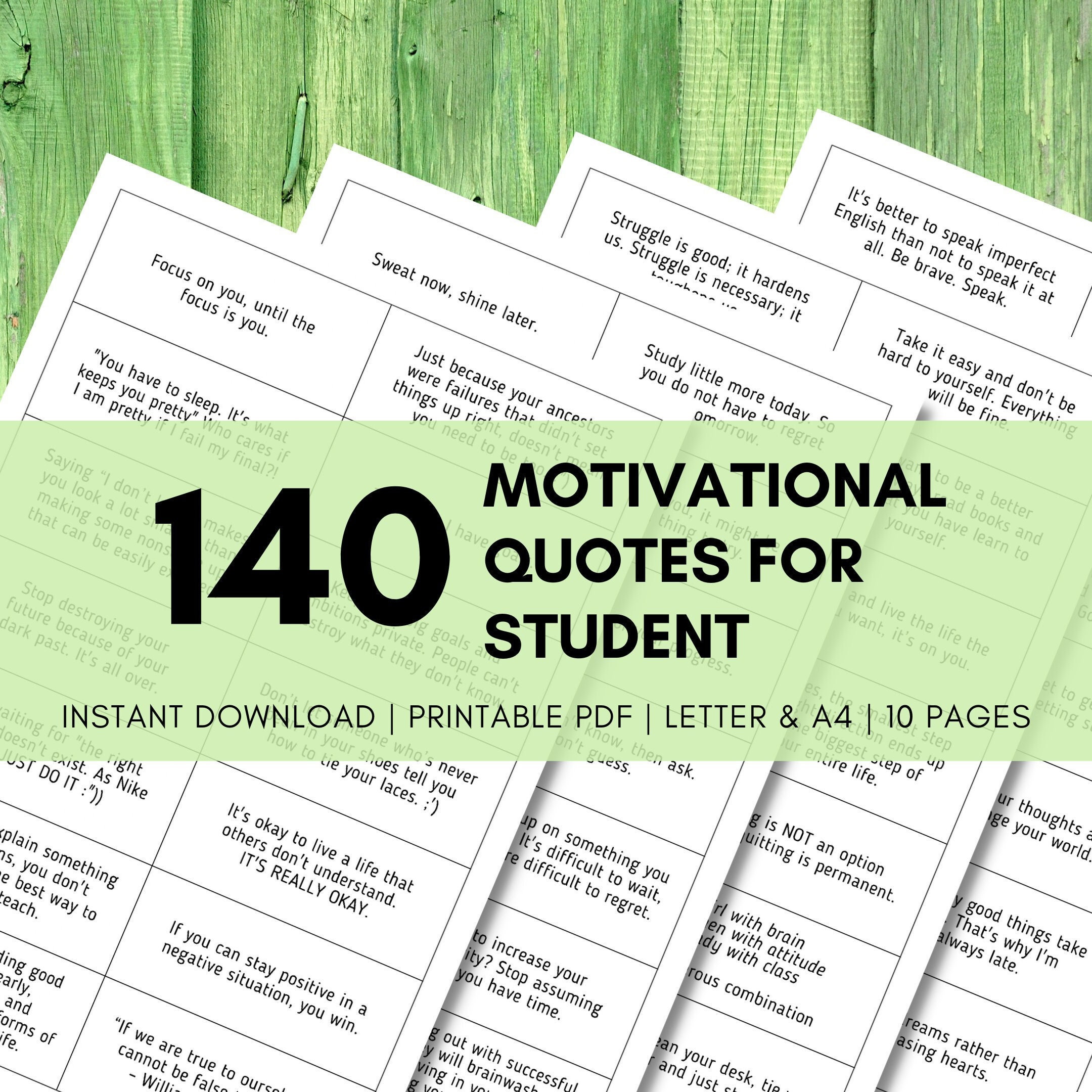 140 Printable Motivational Quotes for Student | Study Motivation ...