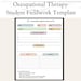 Occupational Therapy Treatment Plan Templates Pediatric OT Treatment ...