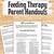 Feeding Therapy Parent Handouts, Feeding Therapy Resource, Feeding ...
