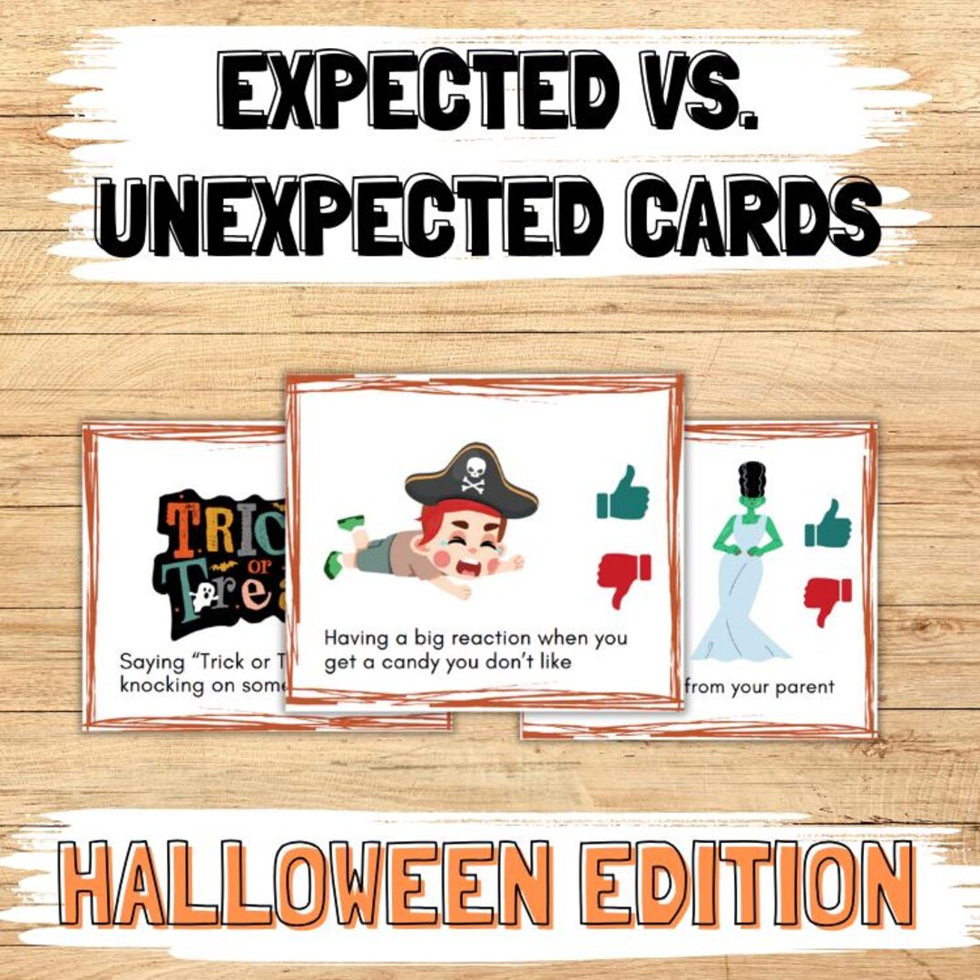 Halloween Expected Vs. Unexpected Behavior Sorting Cards, Halloween ...