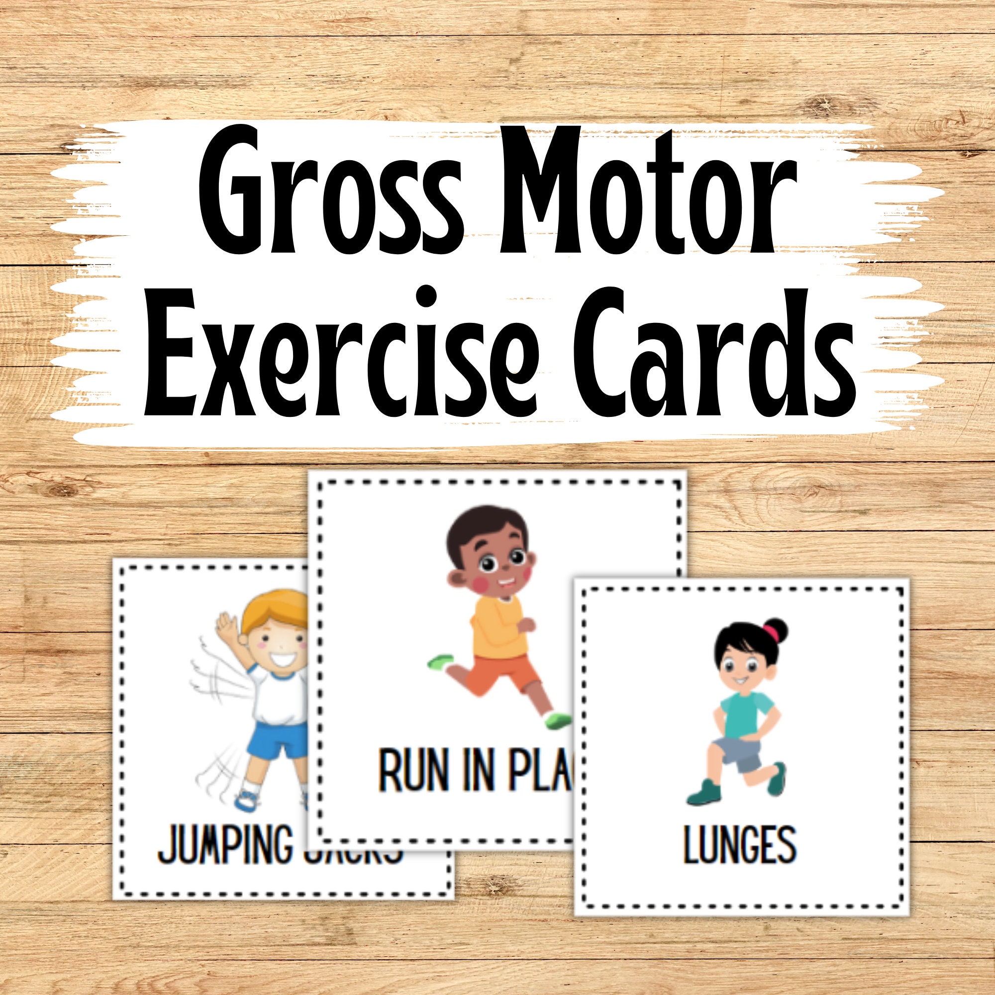 Gross Motor Exercise Cards; Gross Motor Exercise Pocket Dice Cards ...