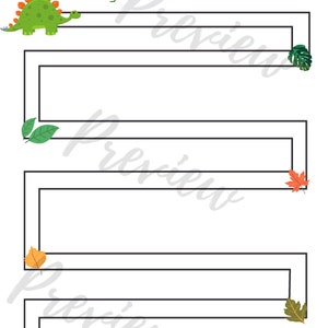 Dinosaur Pre-writing Line Worksheets; Dinosaur Fine Motor Activities - Etsy