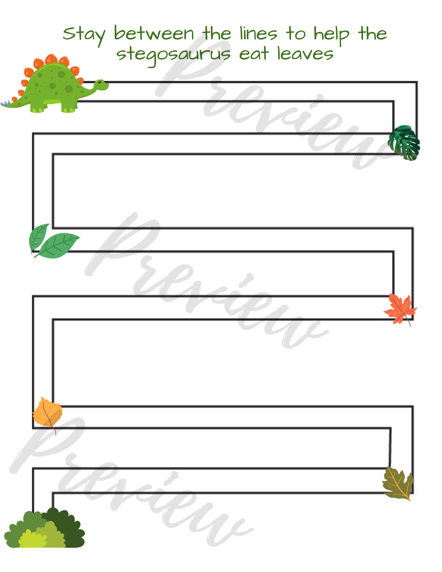 Dinosaur Pre-writing Line Worksheets; Dinosaur Fine Motor Activities - Etsy