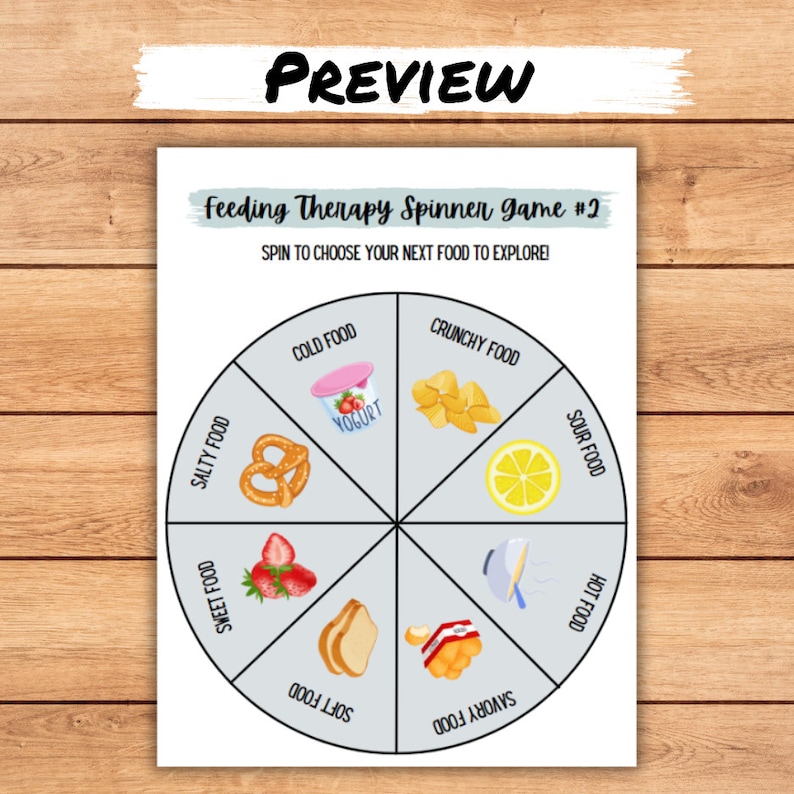 Feeding Therapy Spinner Games, Feeding Therapy Resources, Feeding ...