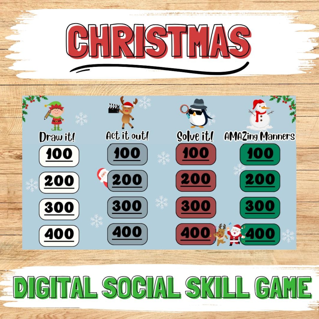 Digital Christmas Social Emotional Learning Game, Christmas Social ...