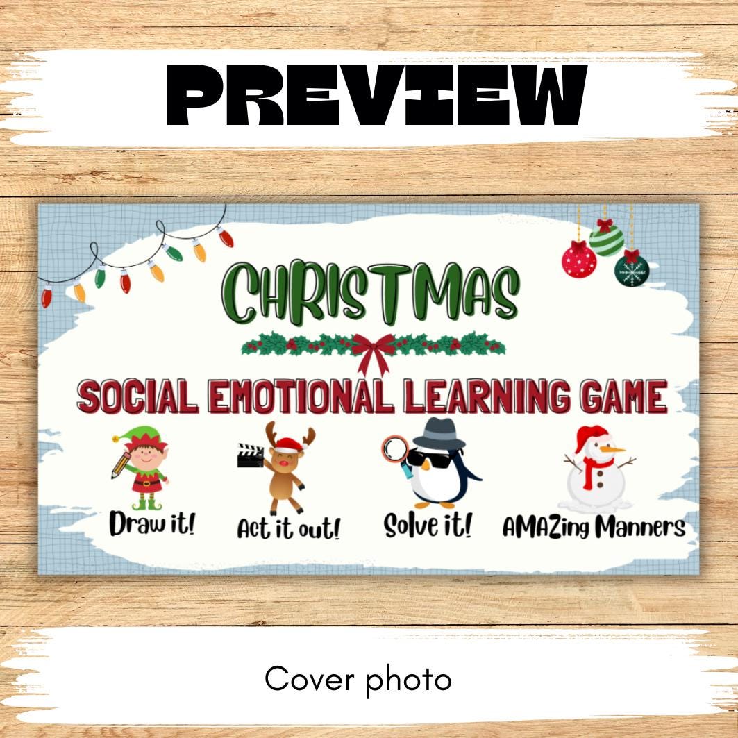 Digital Christmas Social Emotional Learning Game, Christmas Social ...