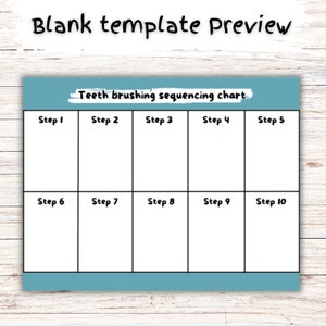 Teeth Brushing Sequencing Chart, Teeth Brushing Visual Aid, Step-by ...
