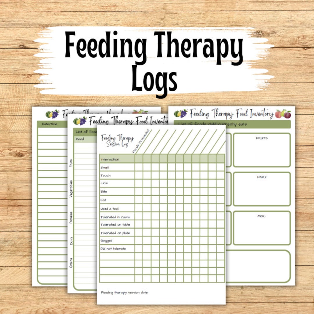 Feeding Therapy Logs, Home Feeding Therapy Log, Session Feeding Therapy ...