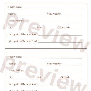 Occupational Therapy Student Observation Hours Log, COTA Observation ...