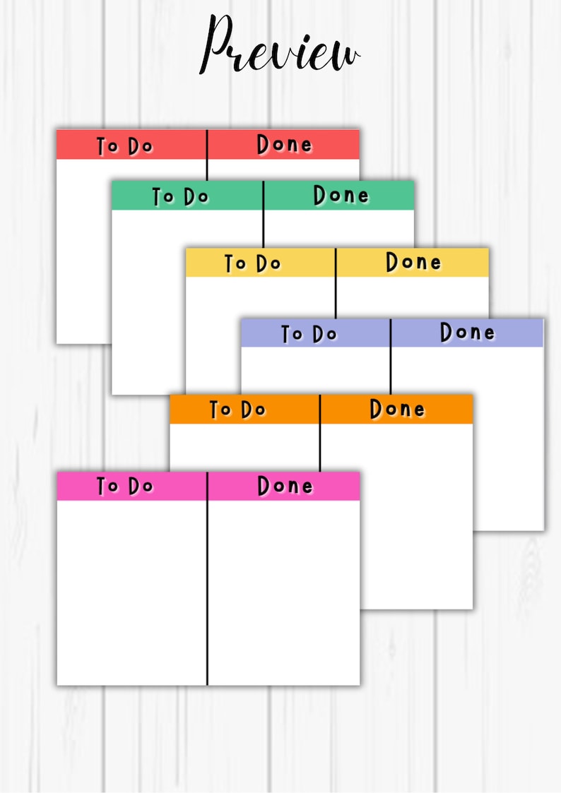 To Do/done Chart Visual Schedule - Etsy