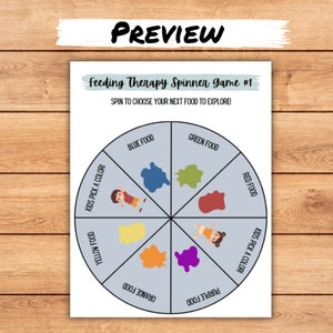 Feeding Therapy Spinner Games, Feeding Therapy Resources, Feeding ...