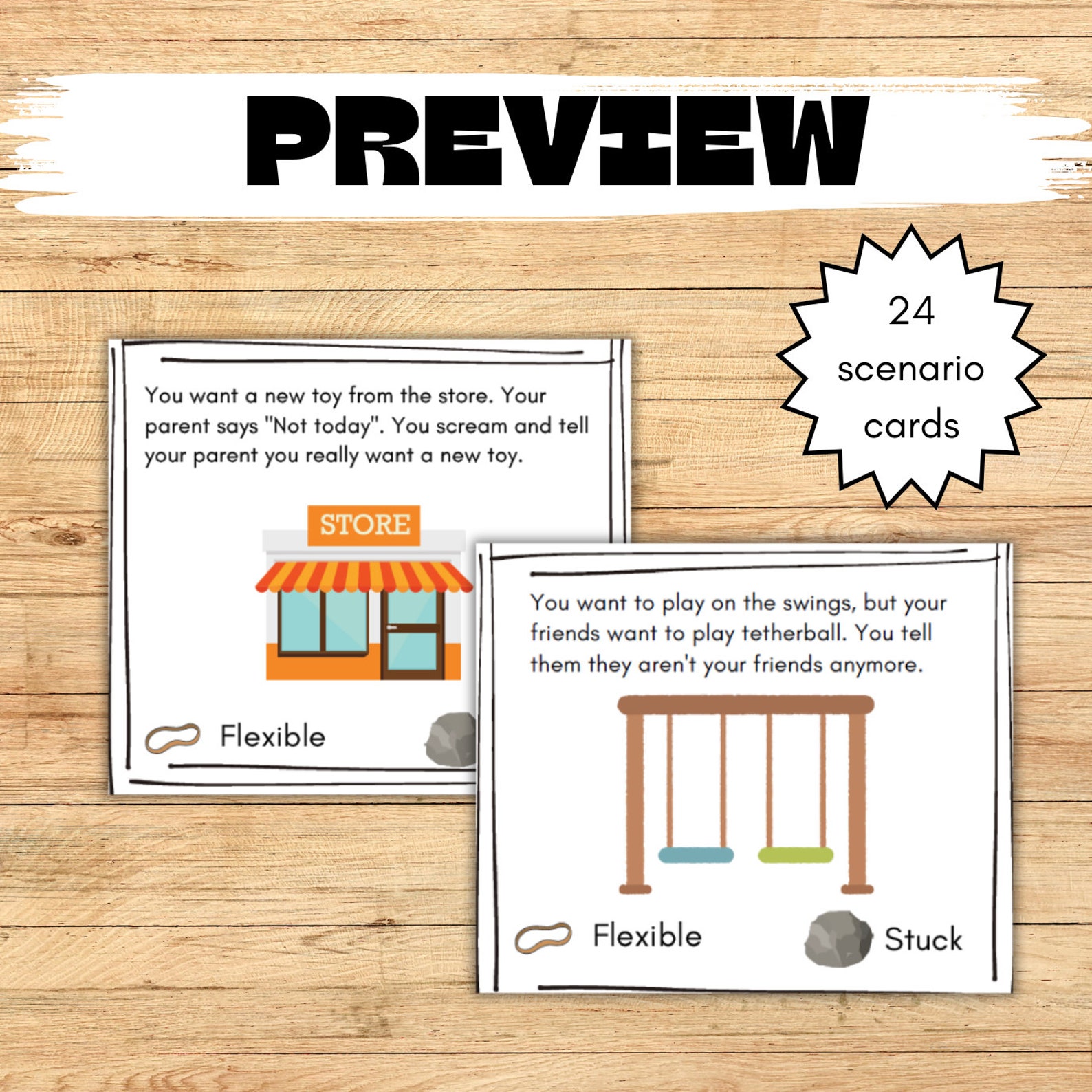 Flexible Vs. Stuck Thinking Card Sorting Activity, Flexible Thinking ...