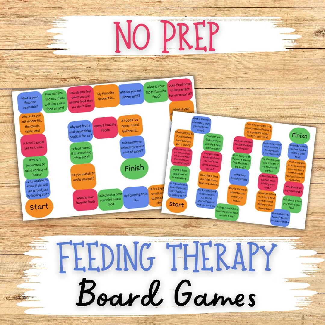 Printable Feeding Therapy Board Games, Feeding Therapy Activity ...