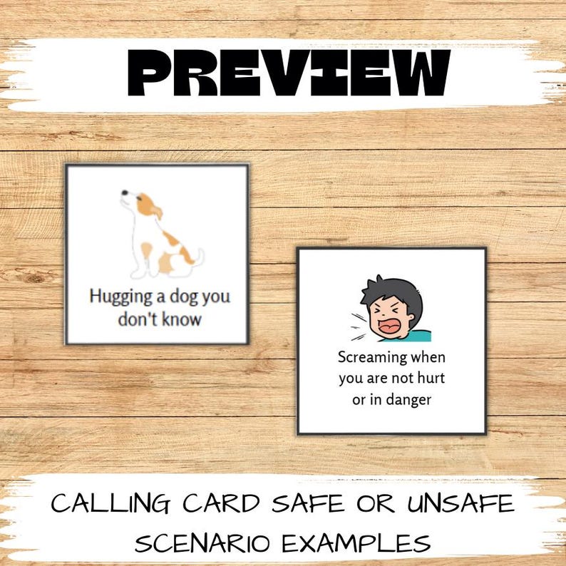 Safe Vs. Unsafe Bingo Game, Safety Awareness for Kids, Safety Awareness ...
