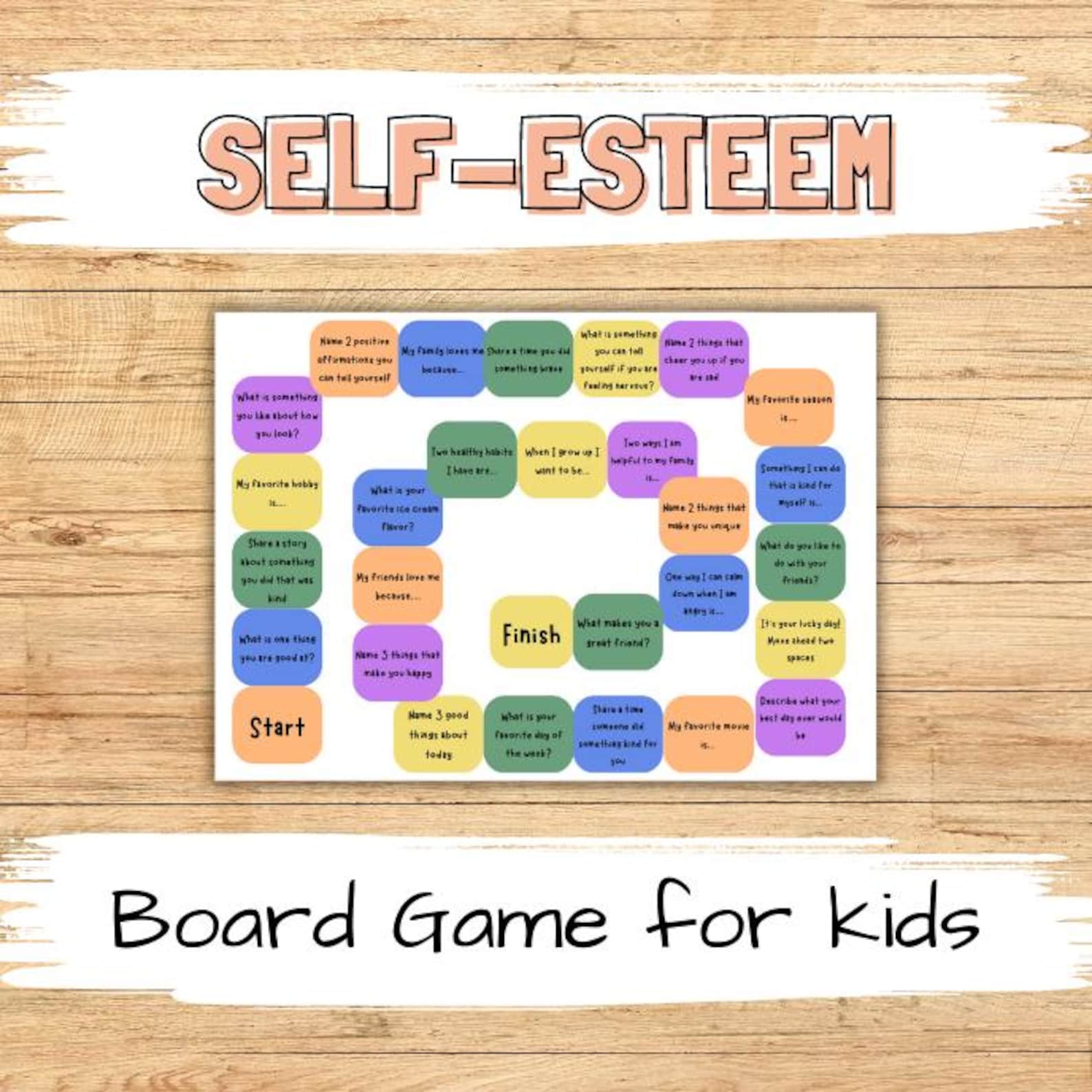 No Prep Self-esteem Game for Kids, Rapport Building Therapy Game for ...