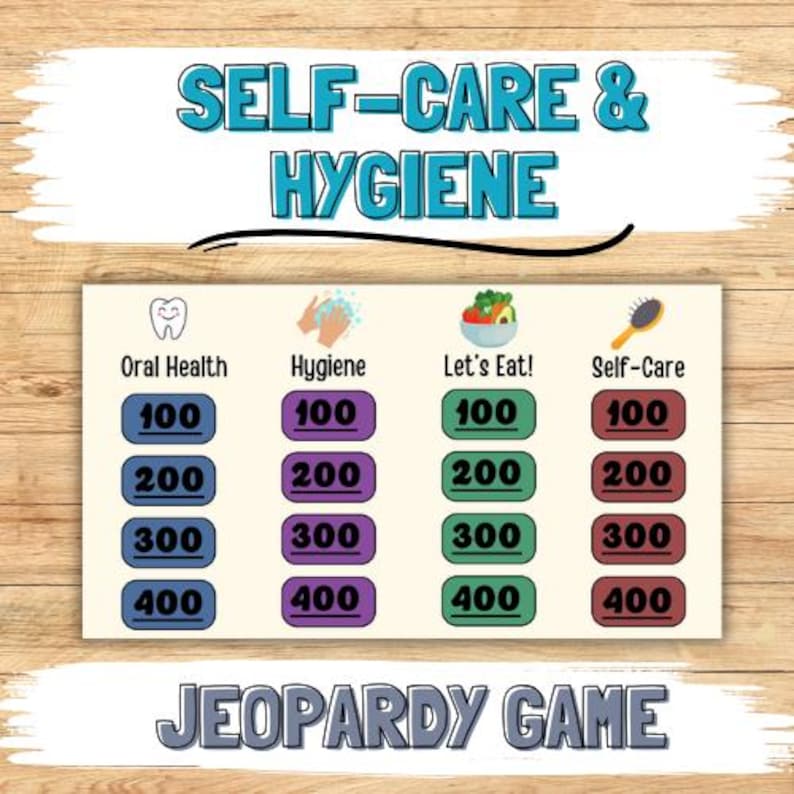 Life Skills Self-care Jeopardy Style Game, Occupational Therapy ADL ...