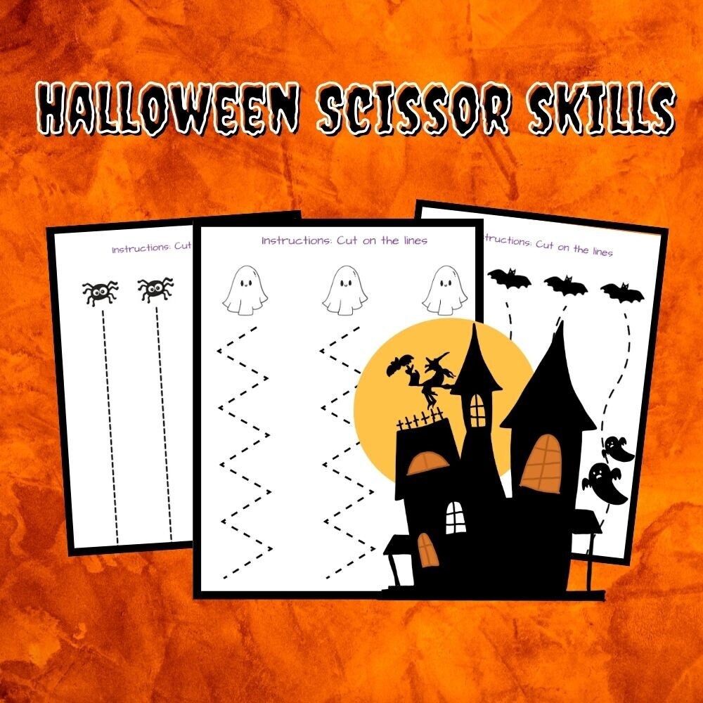 Halloween Scissor Skill Activity Packet, Fine Motor Halloween ...