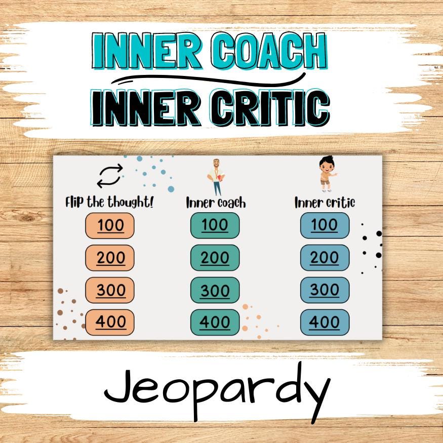 Inner Coach Vs. Inner Critic Activity Bundle - Etsy