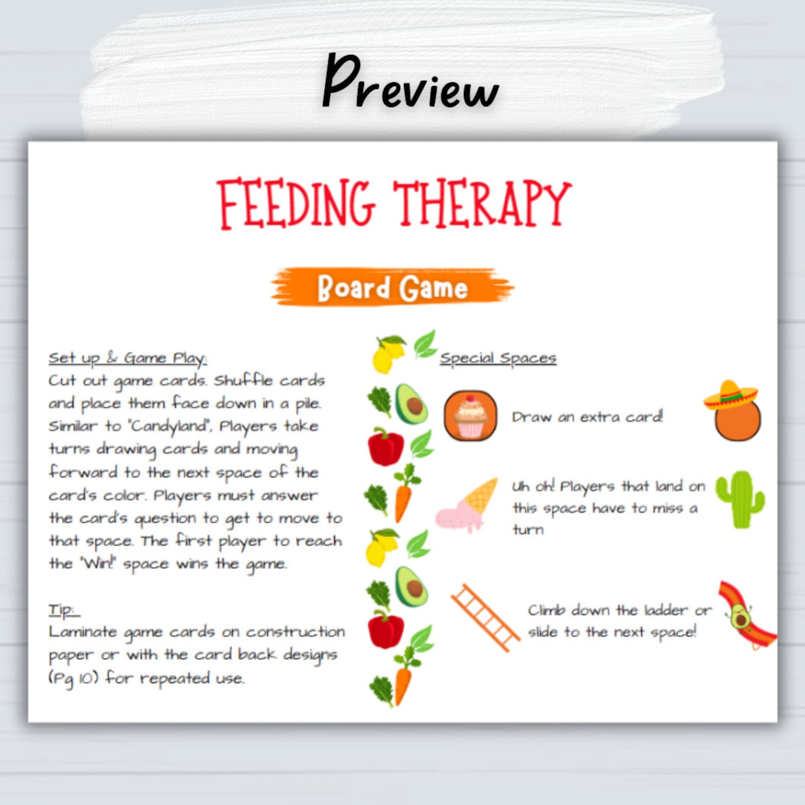 Flexible Thinking and Emotional Regulation Feeding Therapy Board Game ...