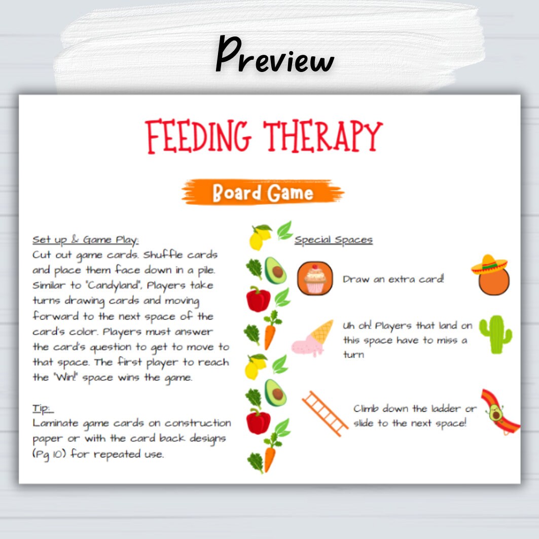 Flexible Thinking and Emotional Regulation Feeding Therapy Board Game ...
